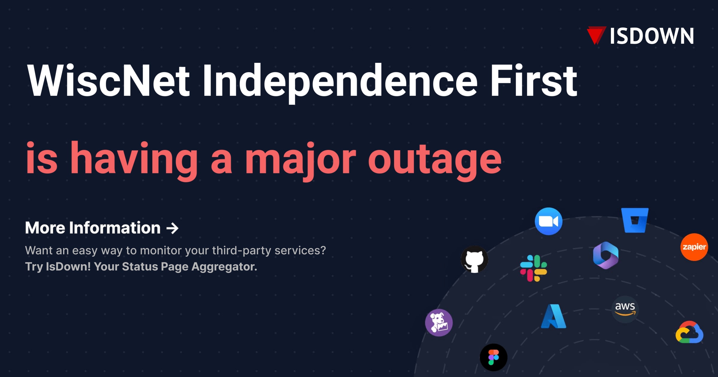 Is WiscNet Independence First Down? Check the current WiscNet Independence First status & outages
